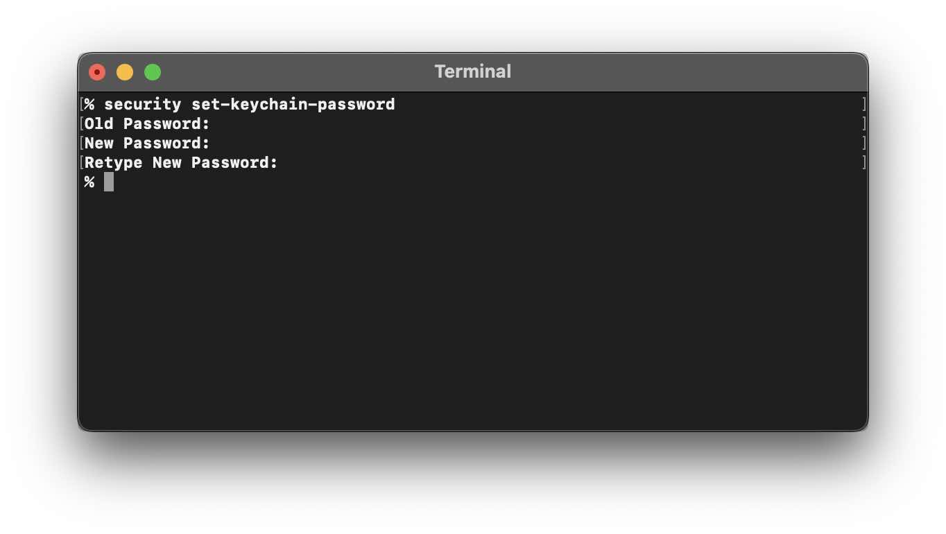 Change Current User Password Using Mac Terminal Command